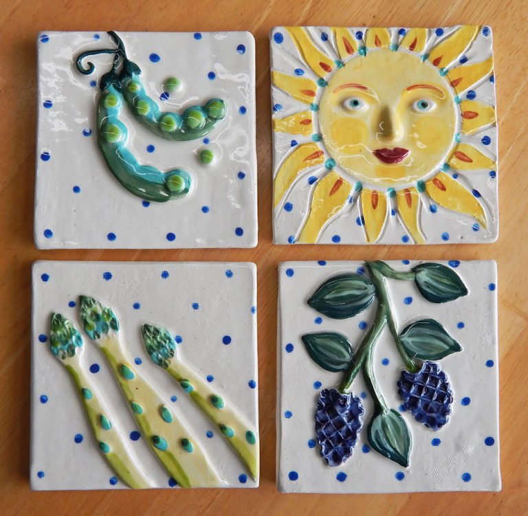 Kitchen Garden Tiles Custom Handmade Tiles - Dana Simson Design
