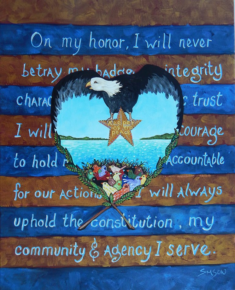 Police officers painting to inspire them in our current culture of ...