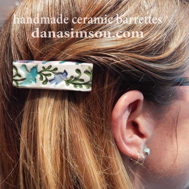 Handcrafted Ceramic Hair Clips, art to unruly tresses - Dana Simson Design